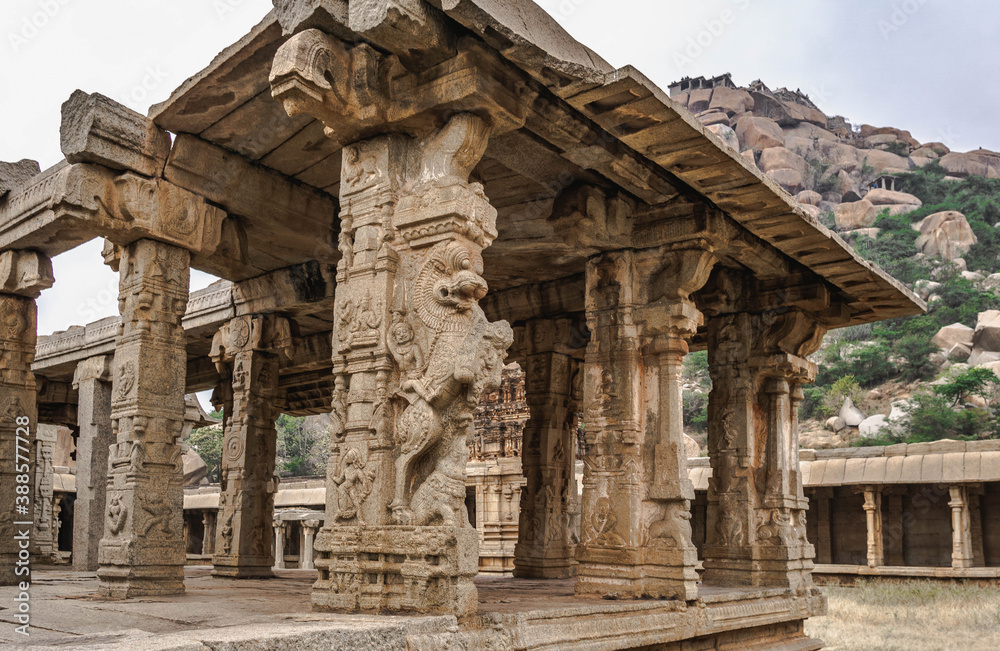 Vijayanagara ruins of the former capital of the Vijayanagar Empire in ...