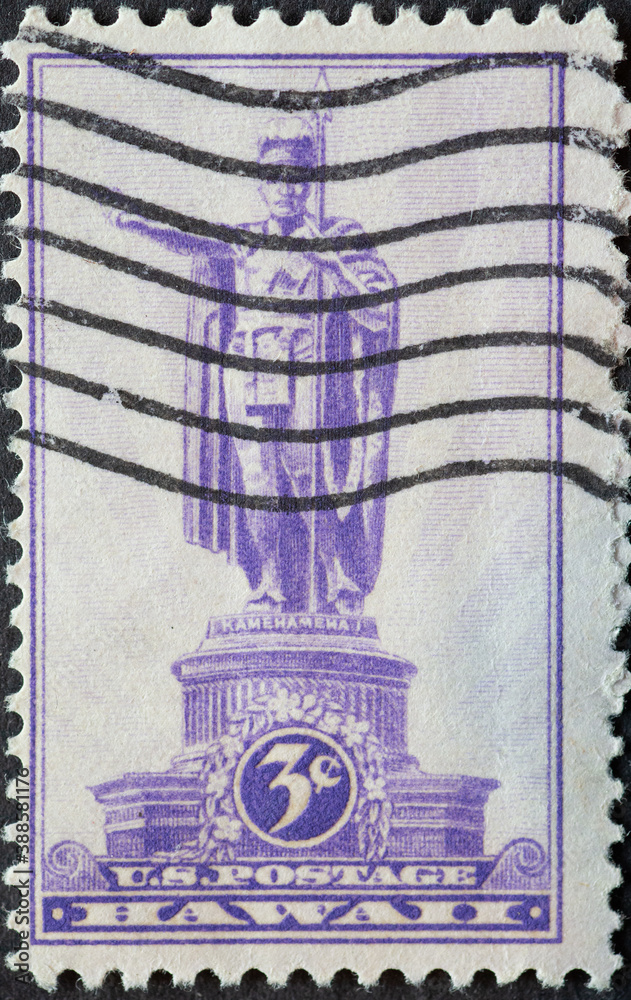 USA - Circa 1937: a postage stamp printed in the US showing the statue ...