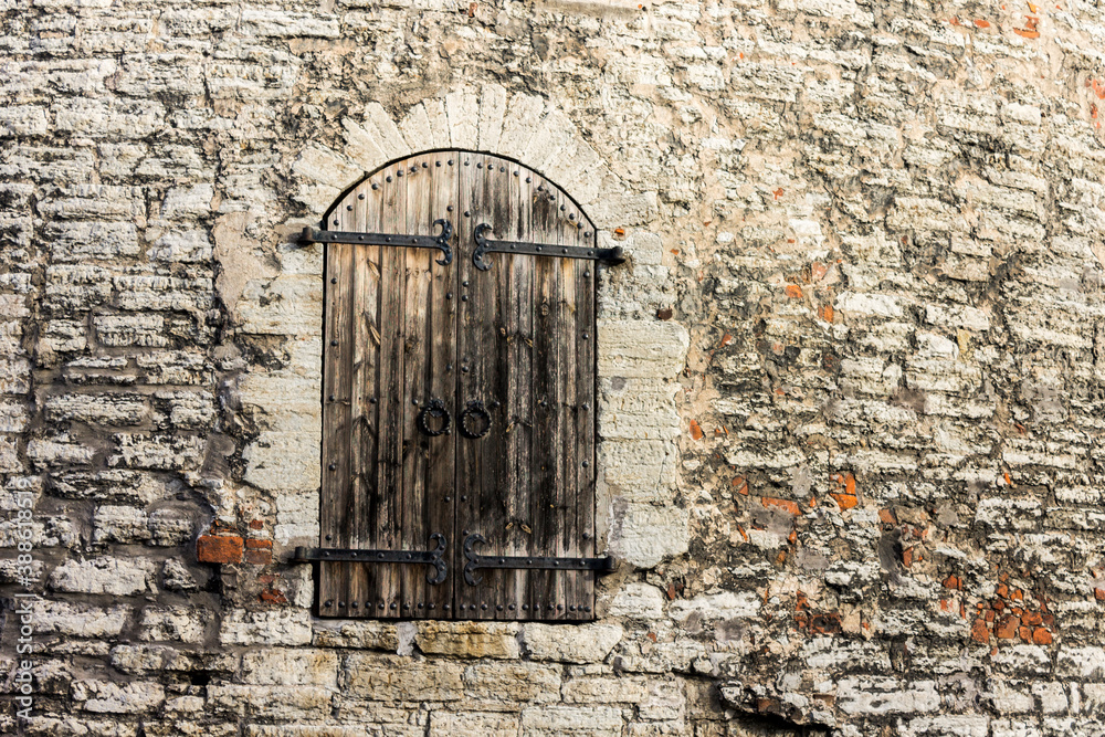 Tallinn, Estonia. Closeup view of a door in Kiek in de Kok, an ...