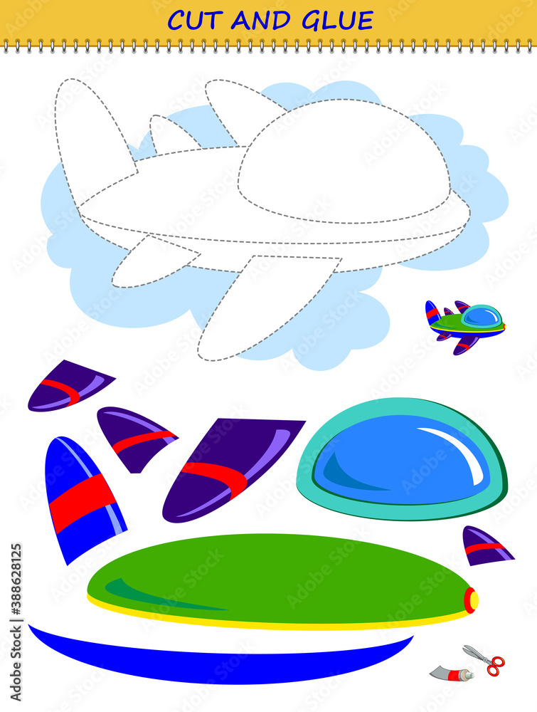 Educational page for little children. Printable template with exercise ...