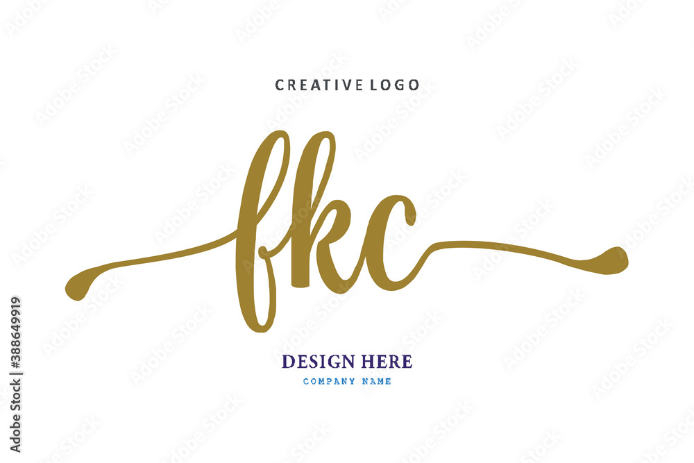 FKC lettering logo is simple, easy to understand and authoritative ...