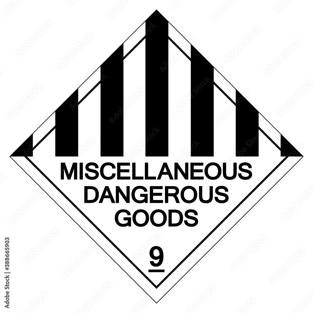 Vetor de Miscellaneous Dangerous Goods Symbol Sign, Vector Illustration ...