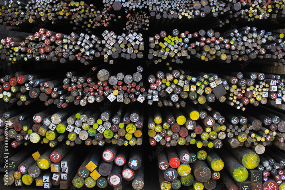 Colorful Iron Bar pattern with various shape and size. This is one of ...