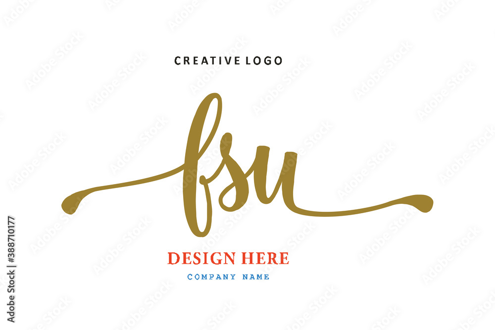 FSU lettering logo is simple, easy to understand and authoritative ...