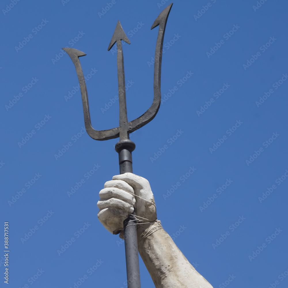 Trident as a symbol of the power of the god of the seas and oceans ...