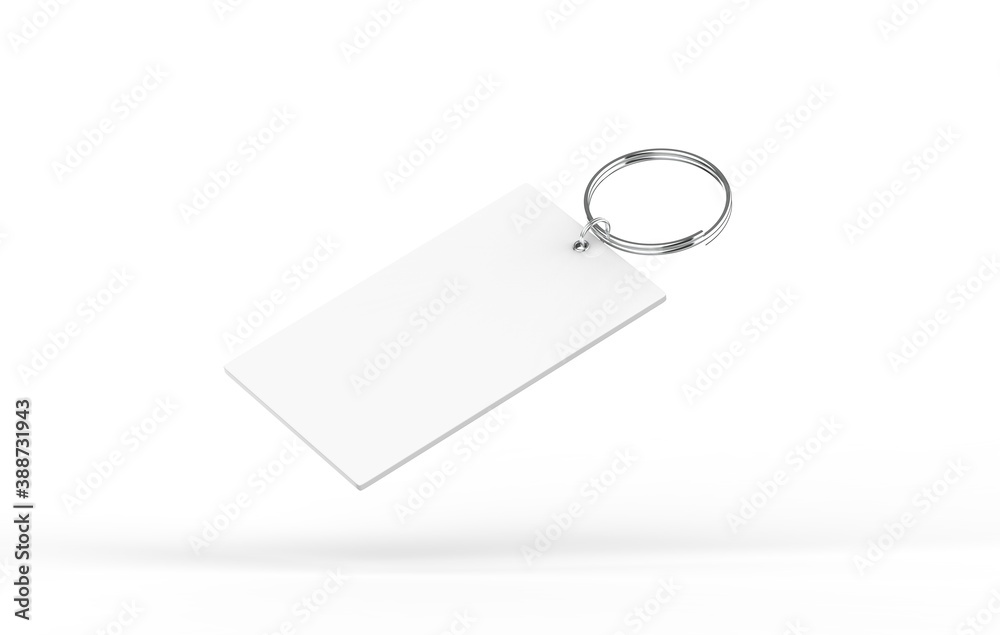 Key tag mockup on isolated white background, ready for design ...