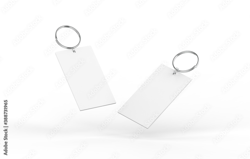 Key tag mockup on isolated white background, ready for design ...