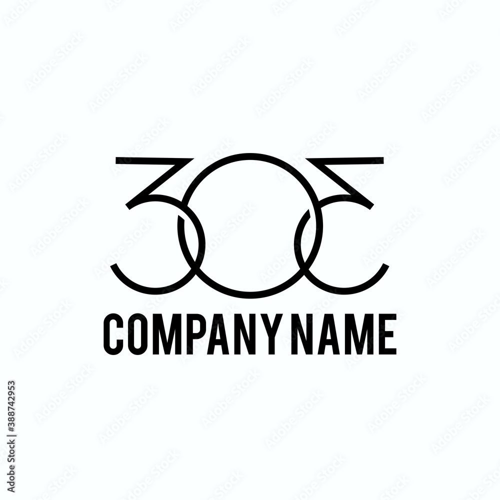 303 logo exclusive design inspiration Stock Vector | Adobe Stock
