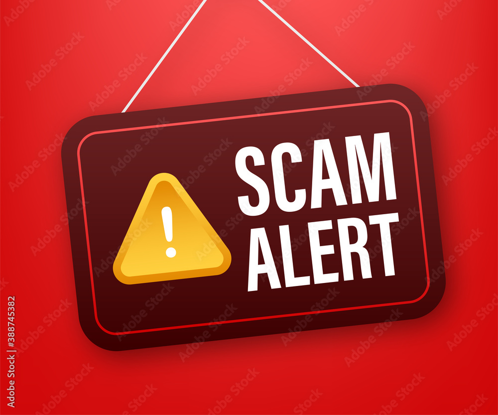 Scam alert. Hacker attack and web security vector concept, phishing ...