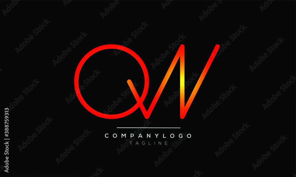 QW initials monogram letter text alphabet logo design Stock Vector ...
