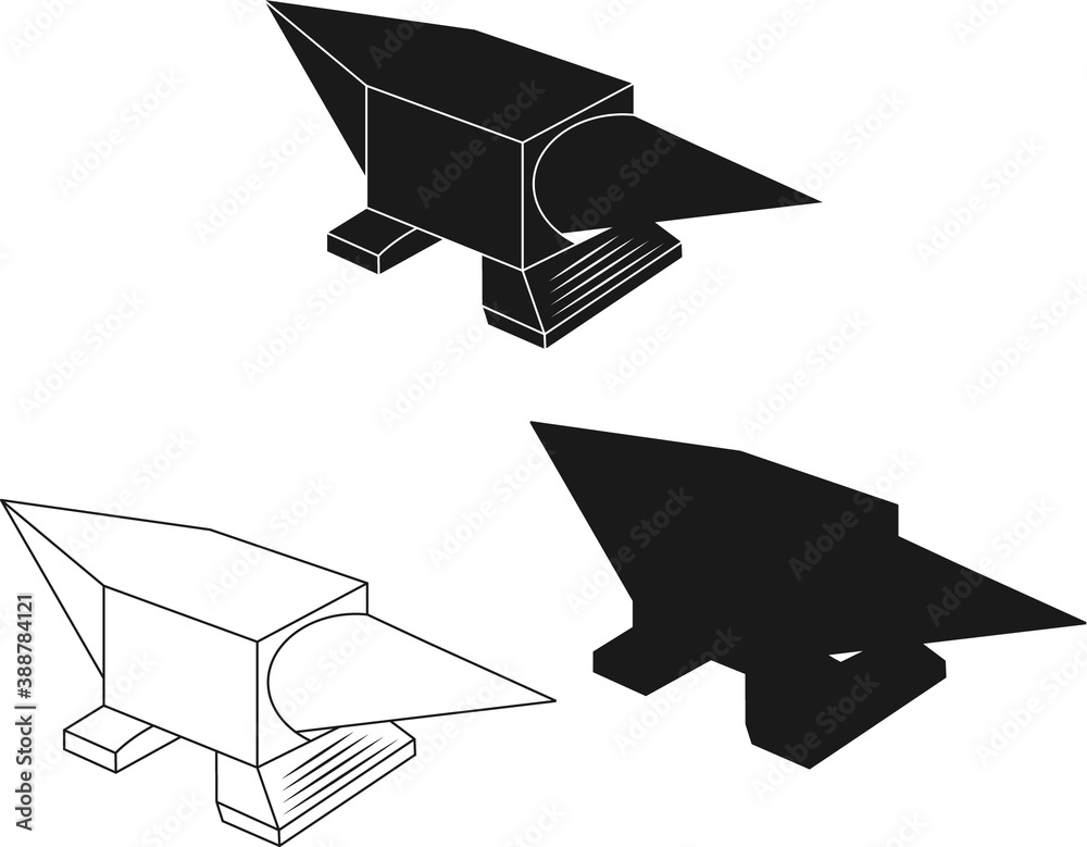 Anvil Symbol, Anvil Logo, blacksmith tools, Vector illustration ...