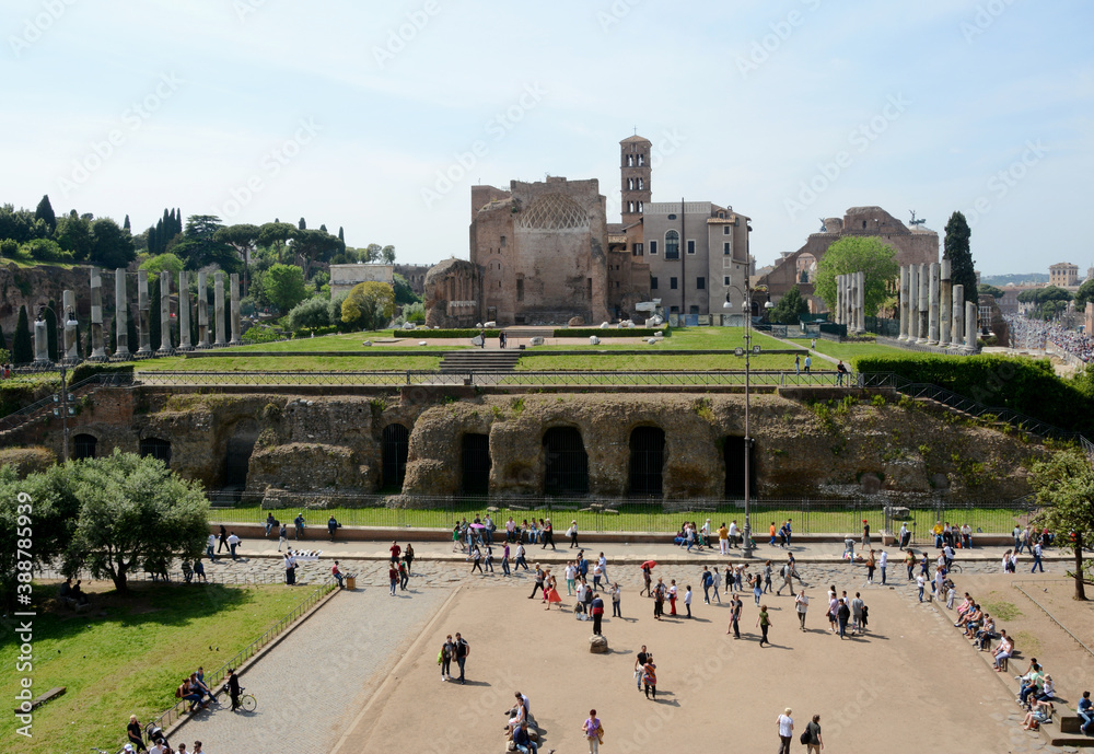 The Colosseum you can see the Roman Forum up to the bronze carts of the ...