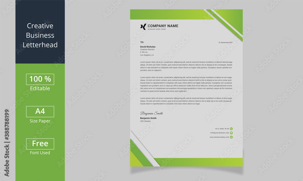 Letterhead design template. Professional Letterhead Template. Modern ...