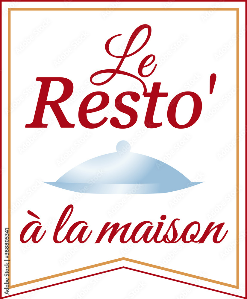 PICTO RESTO A LA MAISON V9 vector de Stock | Adobe Stock