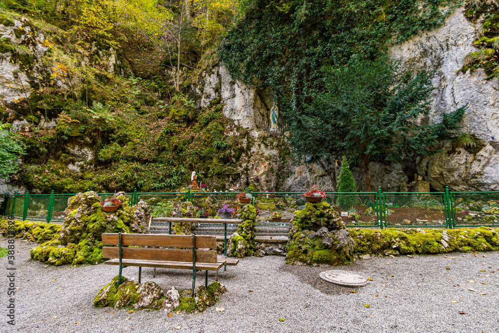 Holy Way of the Cross to the Lourdes Grotto a pilgrimage site to the ...