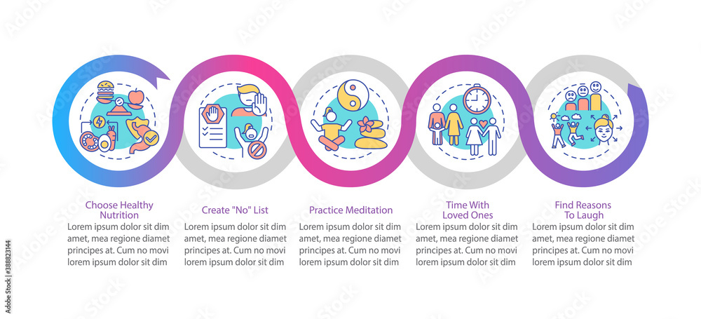 Self care checklist vector infographic template. Time with loved ones ...