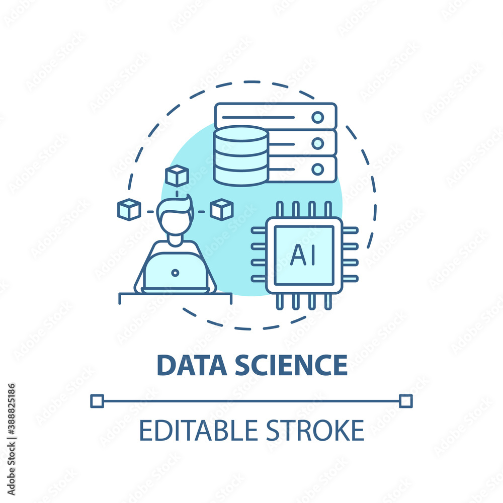 Data science concept icon. Top careers in IT for creative thinkers ...