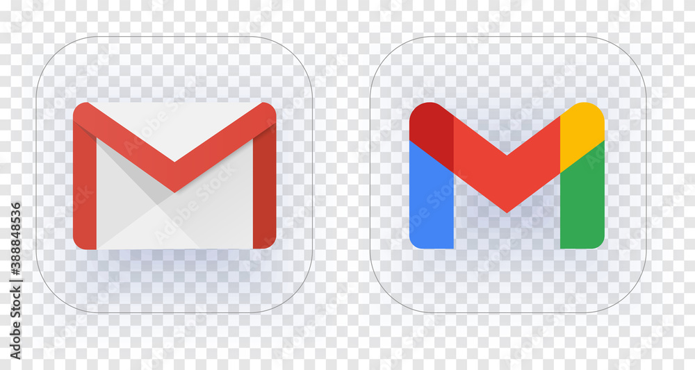 New Google Gmail application icon. Gmail is popular Internet online e ...