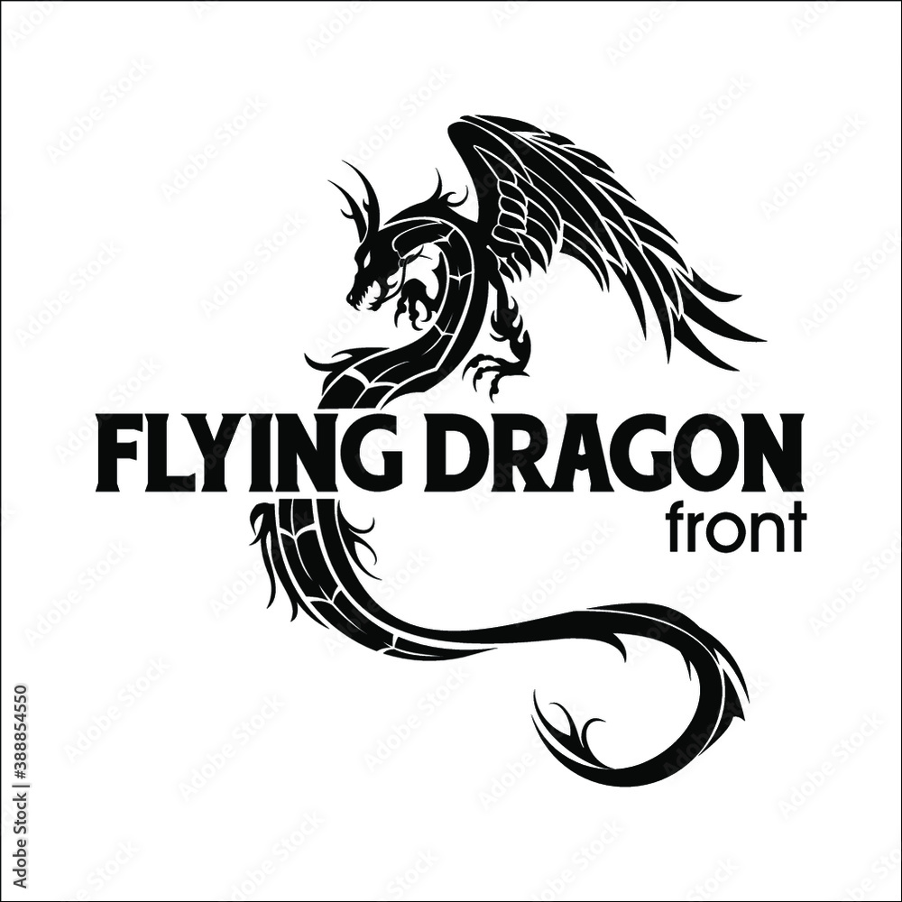 Flying Dragon Front logo exclusive design inspiration Stock Vector ...