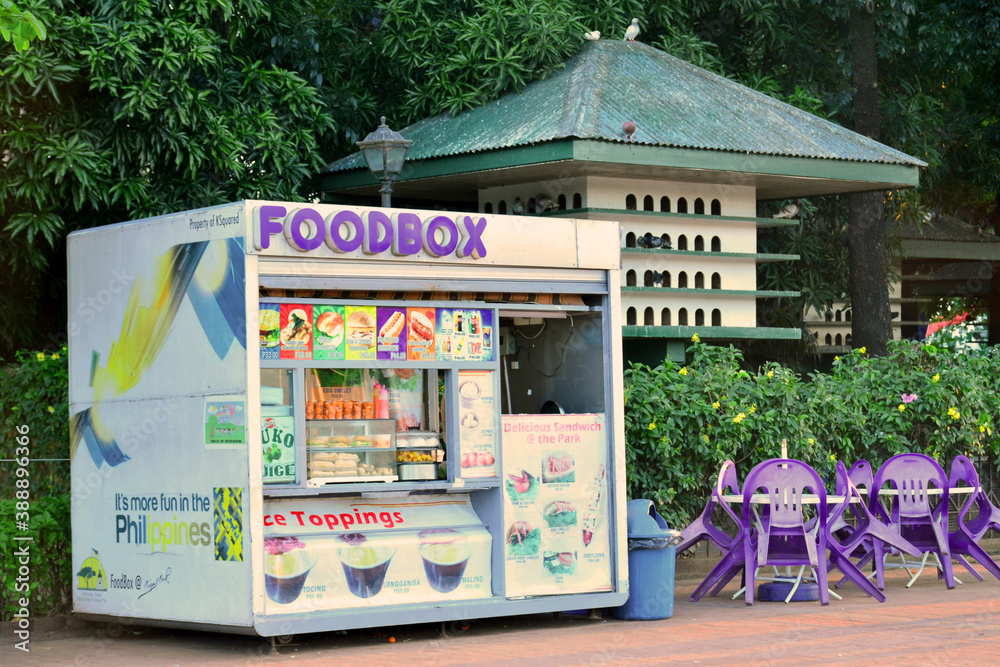 Food box stall at Rizal park in Manila, Philippines Stock Photo | Adobe ...