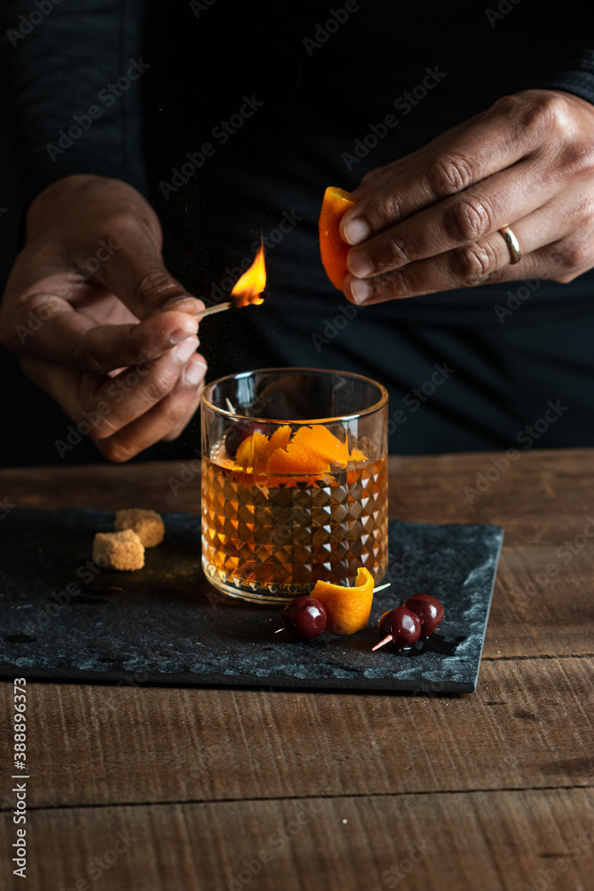 Classic Old Fashioned Cocktail Stock Photo | Adobe Stock