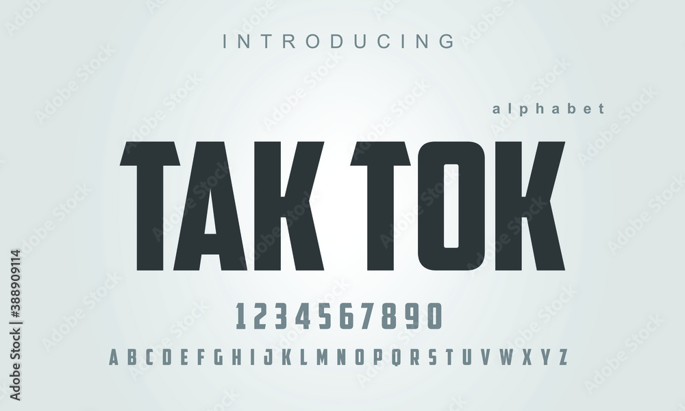 Tak Tok font. Elegant alphabet letters font and number. Classic ...
