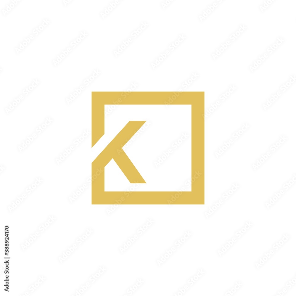 letter K square logo design Stock Vector | Adobe Stock