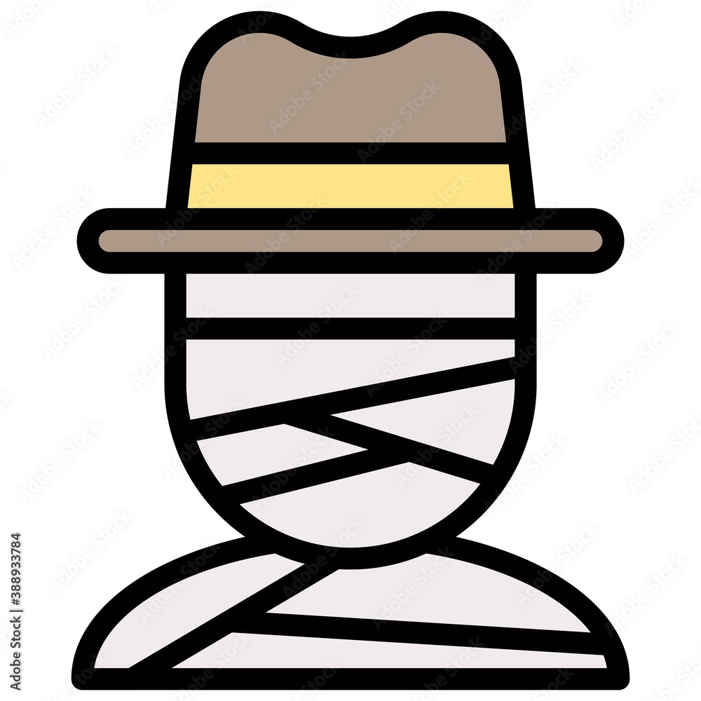 Invisible man avatar, Halloween costume vector illustration Stock ...