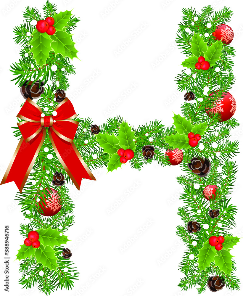 Decorative Letter H Clip Art