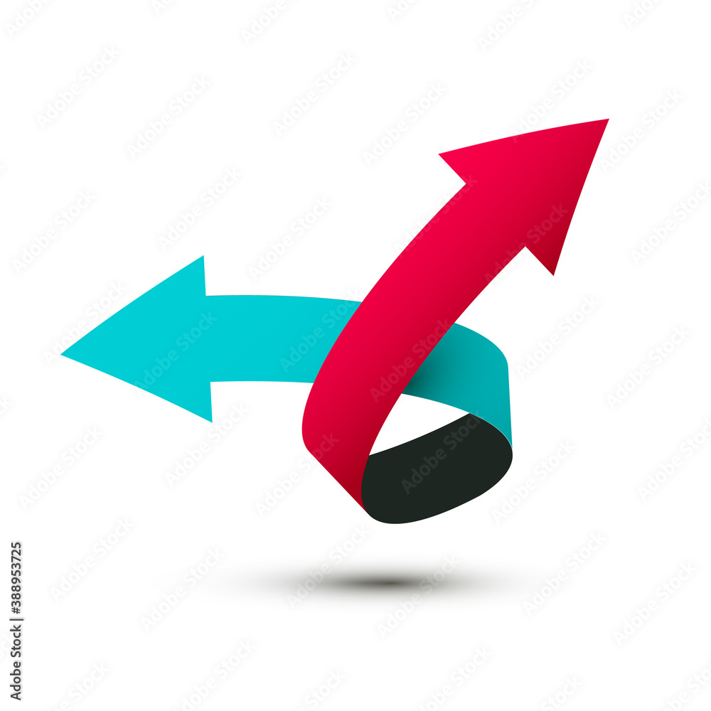 Red and Blue Arrows - Vector Arrow Design Stock Vector | Adobe Stock