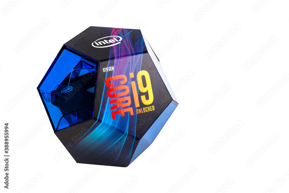 Intel Core i9 9900k CPU, modern 5ghz Coffee Lake processor in a ...