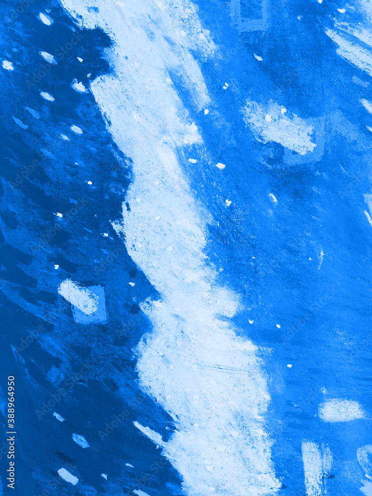 Contemporary art background. Blue abstract painting texture for banner ...