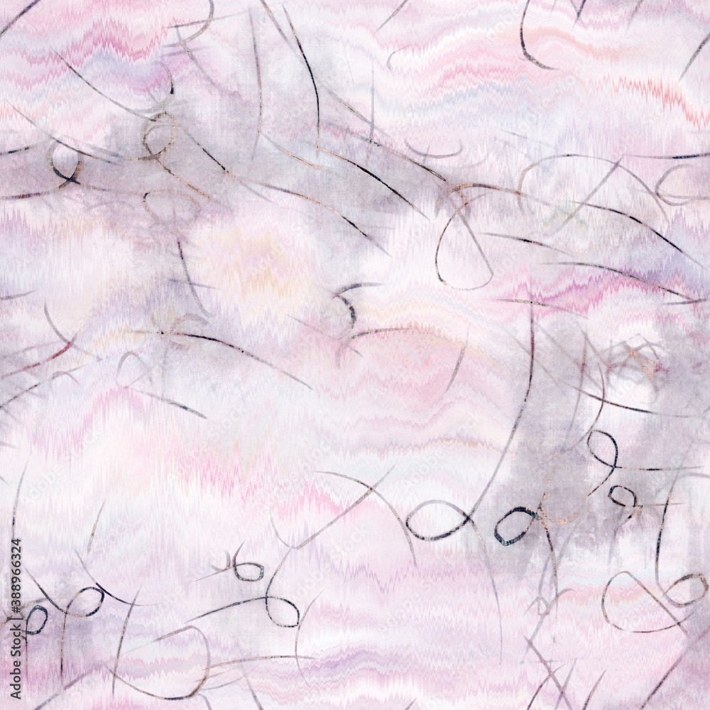 Seamless hand drawn lines mixed media collage design in old aged worn ...