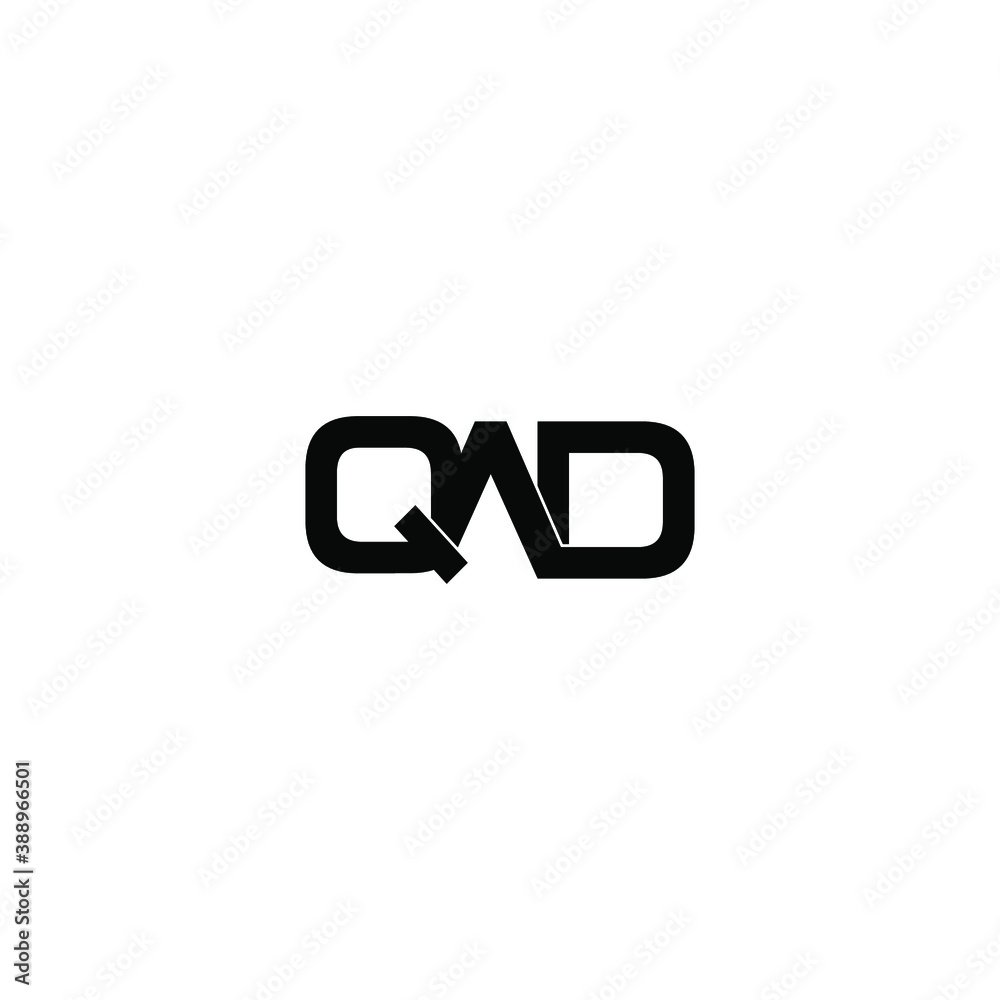 qad letter original monogram logo design Stock Vector | Adobe Stock