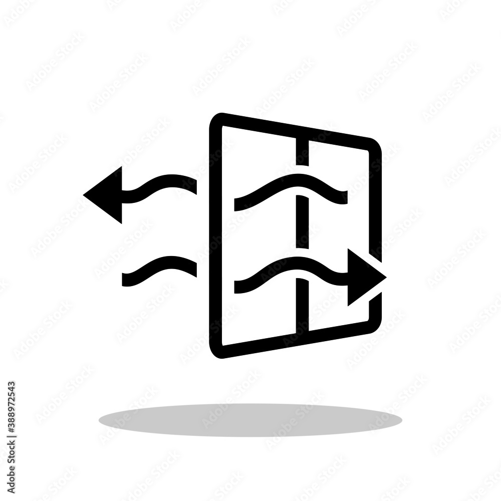 Simple Air Ventilation icon in trendy flat style. Virus prevention ...