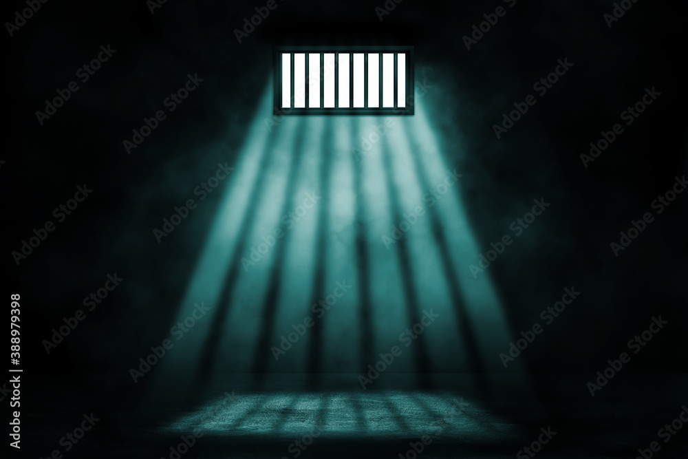 Freedom Concept : Prison inside interior with sunlight lighting through ...