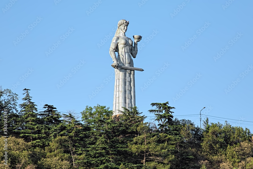 Kartlis Deda (Mother of Georgia) monument in Tbilisi, Georgia. The ...