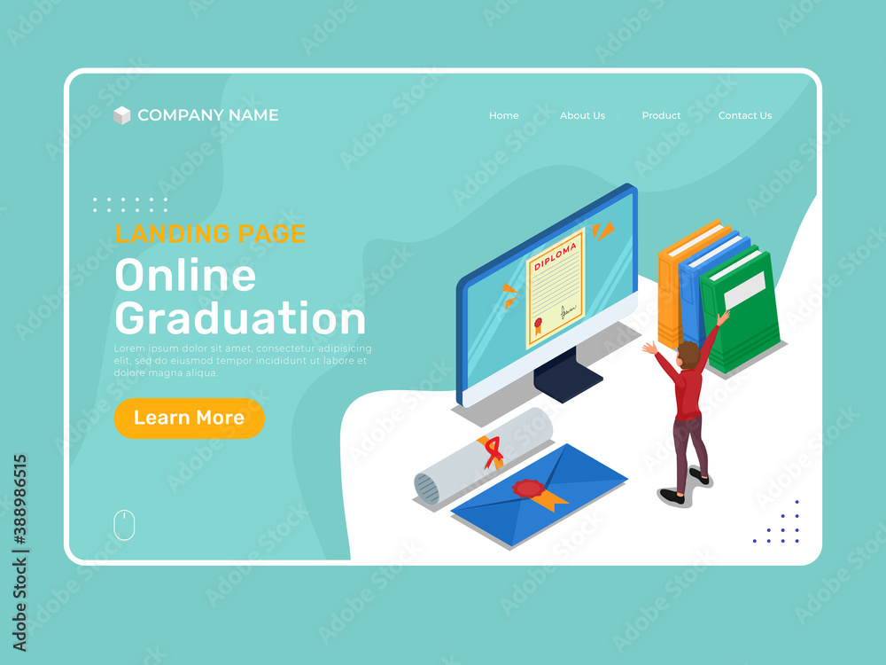 Online graduation or distance graduation with isometric character and ...