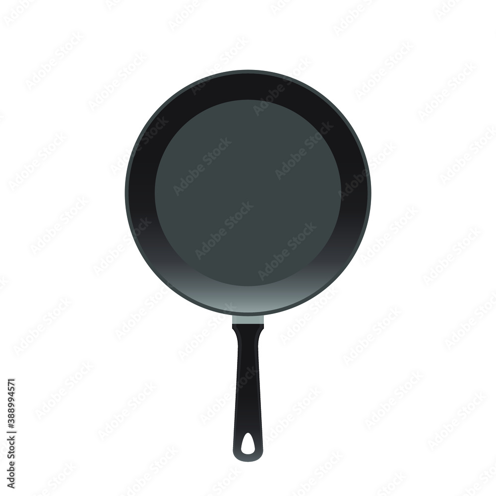 Frying pan graphic icon. Skillet sign isolated on white background ...