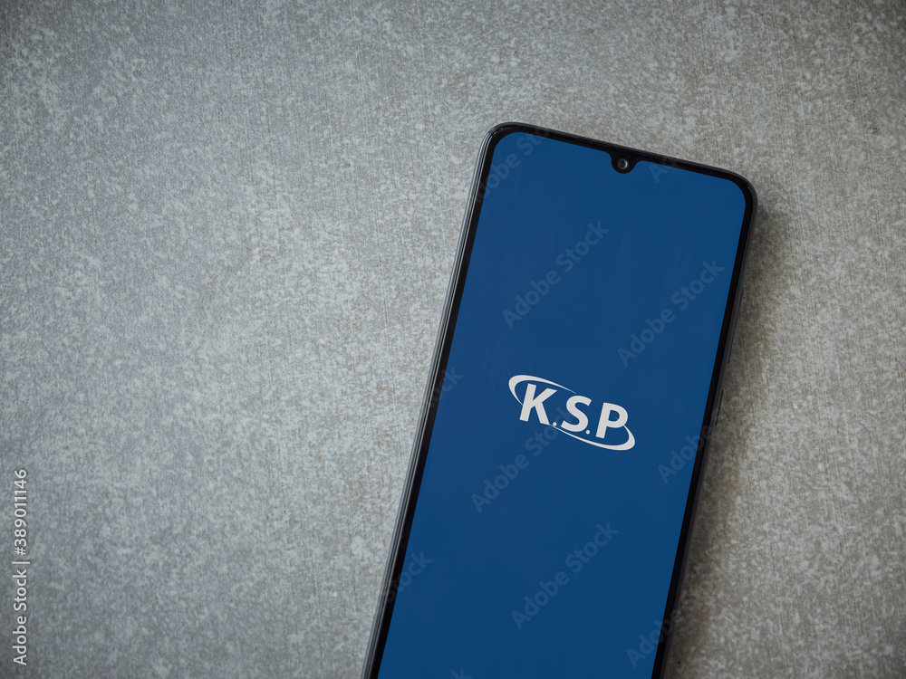 Lod, Israel - July 8, 2020: KSP app launch screen with logo on the ...