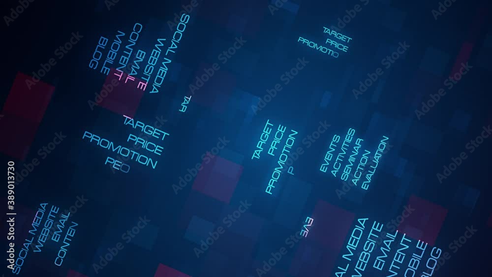 Social Marketing animated word cloud, text design animation. 4K 3D ... Social Marketing animated word cloud, text design animation. 4K 3D ...