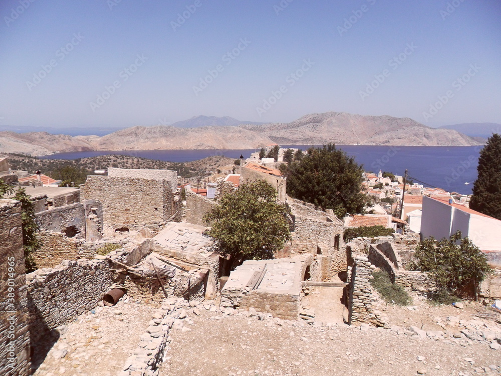 Sailing between the greek islands of Samos, Patmos, Lipsi, Leros ...