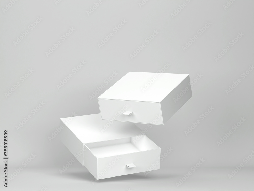 Blank drawer box mockup Stock Illustration | Adobe Stock