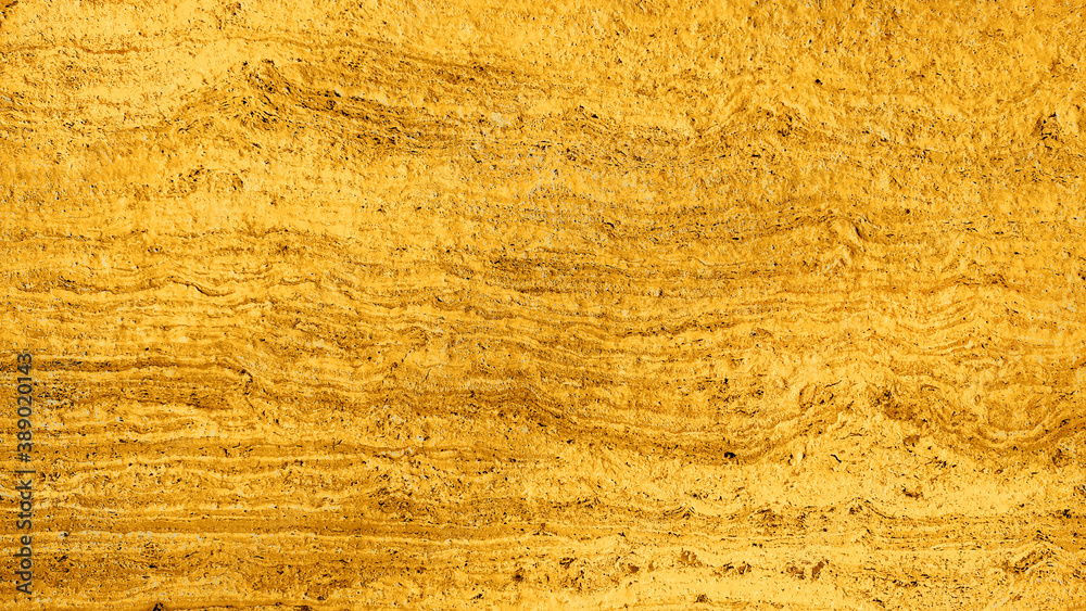 golden surface stone wall texture. rustic rough yellow travertine stone ...