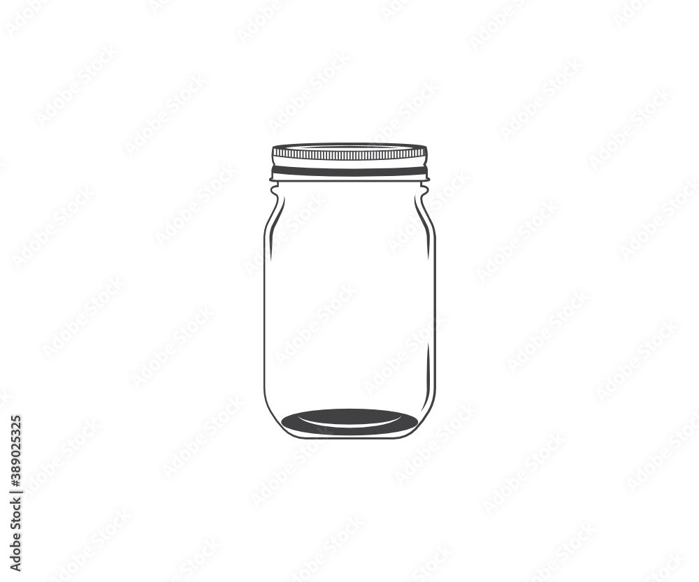 Mason Jar Icon, jar glass, Mason Jar Vectors, Mason Jar Symbol, Mason ...
