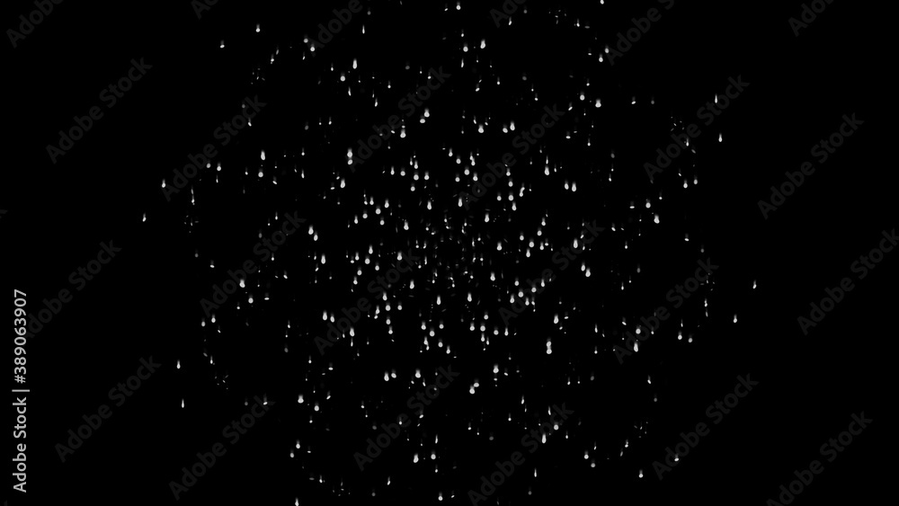 Colorful particles effect dust debris isolated on black background ...