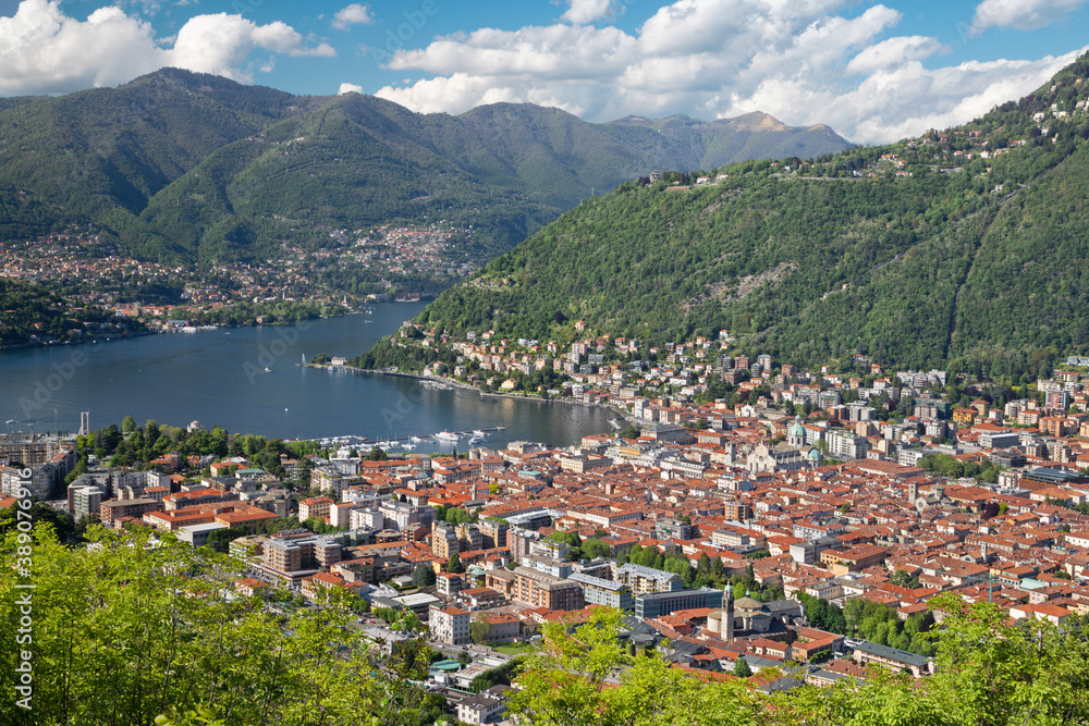 Como - The city and lake Como under the alps. Stock Photo | Adobe Stock