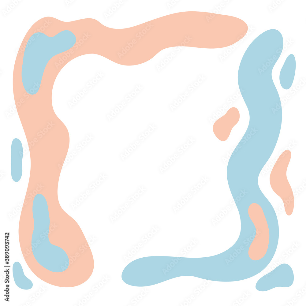 Hand drawn colorful border frame for your concept logo design or social ...