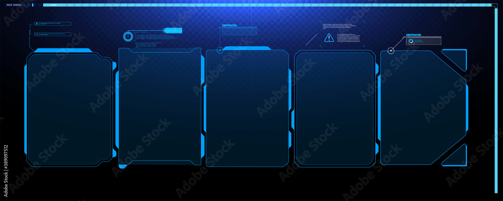 Fototapeta Futuristic Vector HUD Interface Screen Design. Digital ... Fototapeta Futuristic Vector HUD Interface Screen Design. Digital ...