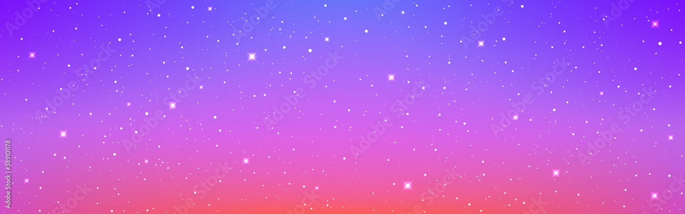 Space background wide. Soft cosmos texture with stardust. Long starry ...